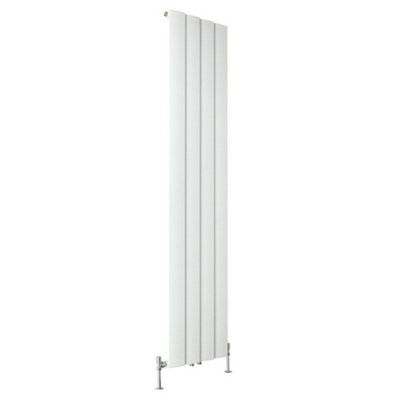 HomeStyleStore White Vertical Stepped Panel Aluminium Designer Radiator ...