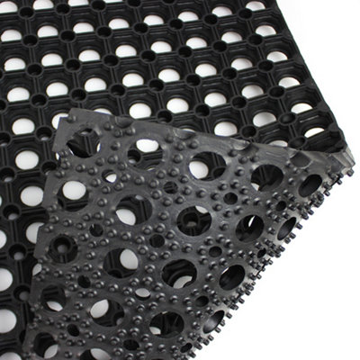 Hometex All Seasons Outdoor Entrance Mat - 60 x 80cm, Black