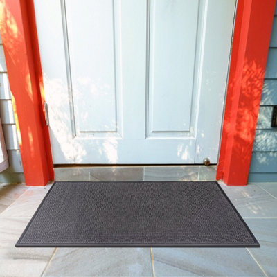 Hometex Premium Indoor/Outdoor Entrance Mat - 90 x 150cm, Charcoal