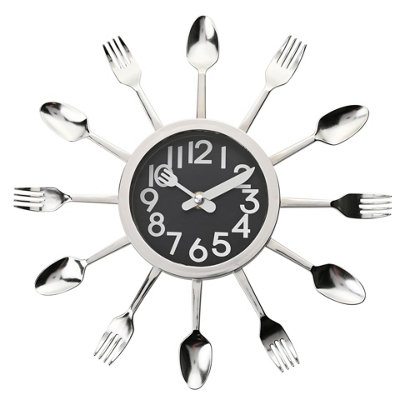 Hometime Fork and Spoon Wall Clock | DIY at B&Q