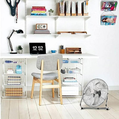 HOMIU 16" Floor Fan, Floor Standing High Velocity Electric Portable ...