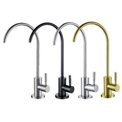 Hommix Lily Brushed Brass 304 Stainless Single Water Dispensing Tap