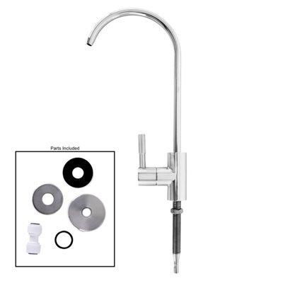 Hommix Lily Chrome Advanced Single Filter Under sink Drinking Water Tap ...