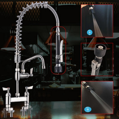 Hommix Udine Bridge Commercial Restaurant Kitchen Pre-Rinse Spray Tap