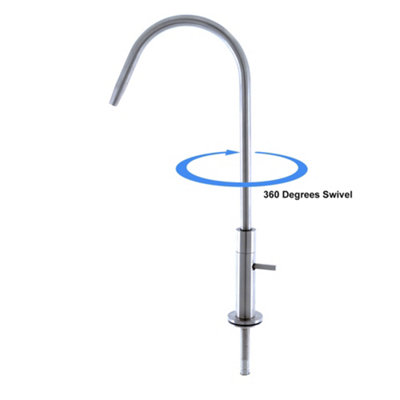 Hommix Vasto Brushed 304 Stainless Steel Elegant Single Water ...