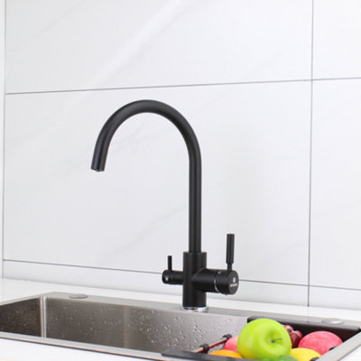 Hommix Verona Black 3-Way Tap & Advanced Single Filter Under-sink ...
