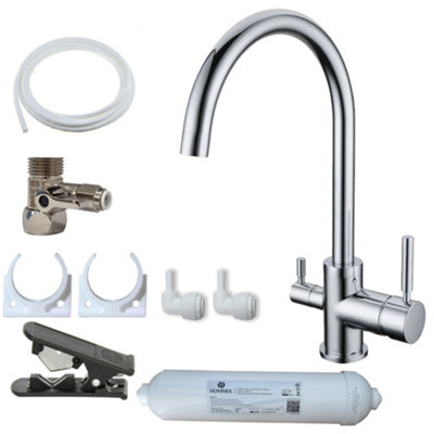 Hommix Verona Chrome 3-Way Tap & Advanced Single Filter Under-sink ...