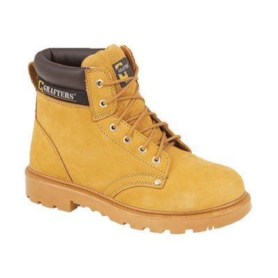 Honey Nubuck 6 Eye Safety Boot Safety Toe Cap