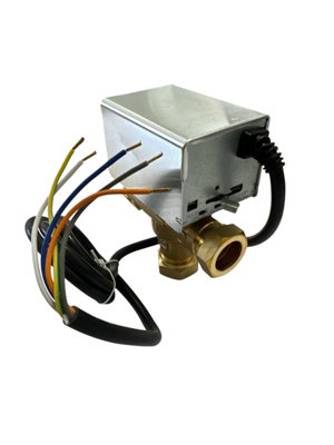 Honeywel/Resideo Compatible 22mm 3 Port Motorised Mid Position Diverter ...