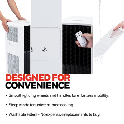 Honeywell 7000 BTU Air Conditioner & 14L/Day Dehumidifier, 3 in 1 ...