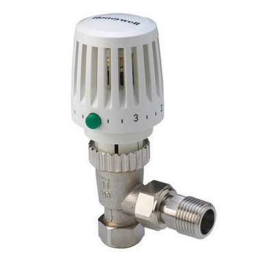 Honeywell VT117E 15mm TRV Thermostatic Radiator Valve Angled Central ...