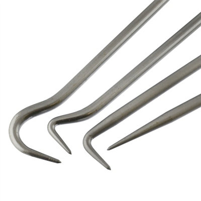 Hook and pick set removal tool extra long total length 380mm 4pc