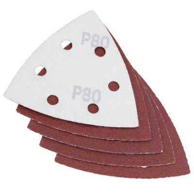 Hook Loop Delta Sanding Abrasive Discs Pads 93mm Triangle 80 Grit ...