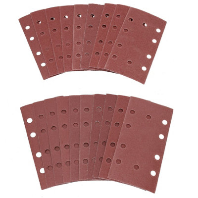 Hook + Loop Mixed Grit Sanding Pads Sheets Sander sandpaper 20pc | DIY ...