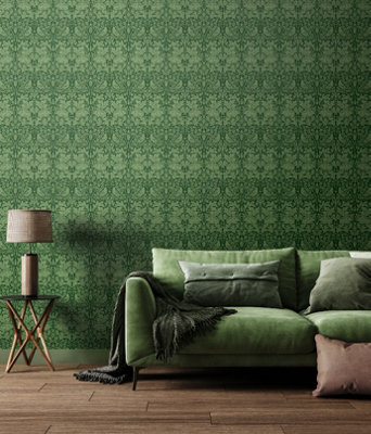 Hoopla Walls Forest Rabbit Forest Green Smooth Matt Wallpaper
