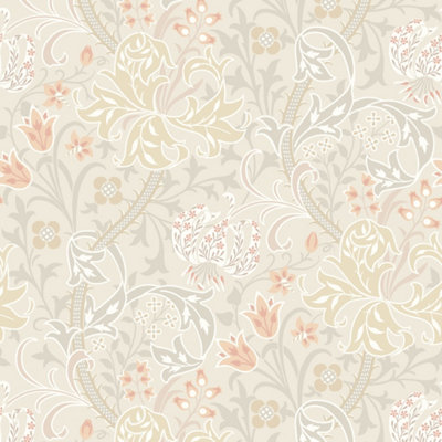 Hoopla Walls Lily Ogee Natural Stone Smooth Matt Wallpaper