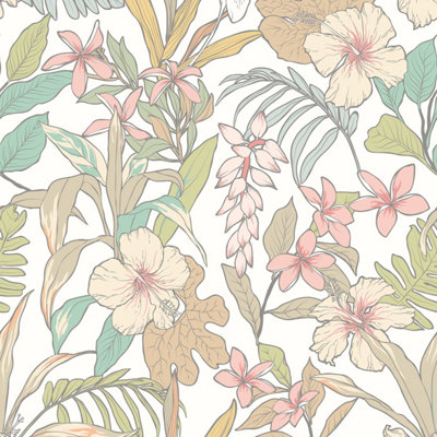 Hoopla Walls Oasis Chalk & Sand Smooth Matt Wallpaper