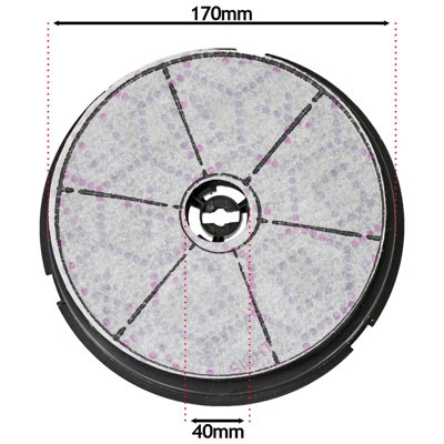 Hoover Candy Cooker Hood Carbon Filter Round 192 x 35mm Extractor Vent ...