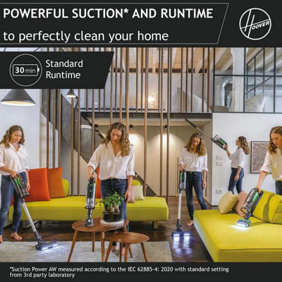 Hoover HF9 with ANTI-TWIST Cordless vacuum cleaner 0.7L Double Battery ...