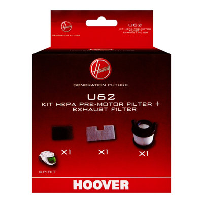 HOOVER 'U62' TYPE SPIRIT SERIES VACUUM CLEANER HEPA, PRE-MOTOR, EXHAUST ...