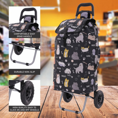 Hoppa 57Ltr Lightweight Shopping Trolley 2024 model, Hard Wearing ...