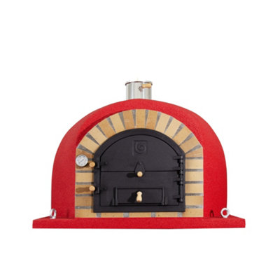 Horacio Wood Fired Outdoor Oven Royal Red - Clay Pizza & Bread Oven