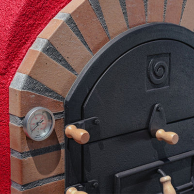 Horacio Wood Fired Outdoor Oven Royal Red - Clay Pizza & Bread Oven