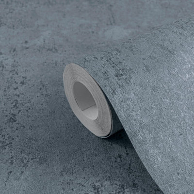 Horizon Blue Industrial Texture Wallpaper