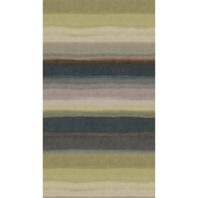 Horizon Green Muted Strips A4 Sample