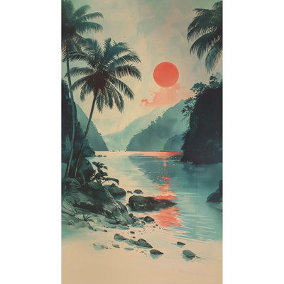Horizon Green Tropical Sunset A4 Sample
