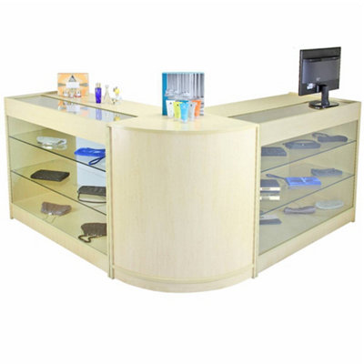 Horizon Maple Shop Counter & Retail Display Set | DIY at B&Q