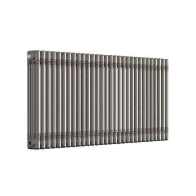 Horizontal 3 Column Radiator - Bare Metal Lacquer - 600 mm x 1370 mm