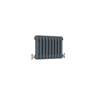 Horizontal Anthracite Double Column Radiator (H) 300mm x (W) 425mm.