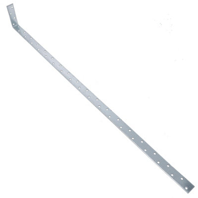 Horizontal H/Duty Restraint Strap 1000mm Length 100mm Bend Galvanised 2PK