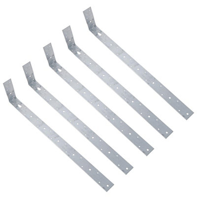 Horizontal H/Duty X Restraint Strap 600mm Length 100mm Bend Galvanised 5PK