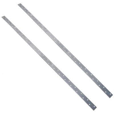 Horizontal Heavy Duty Restraint Strap 1000mm Length Flat Galvanised 2PK