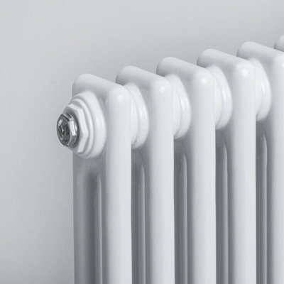 Horizontal Traditional 2 Column Radiator White (H)300mm (W)425mm 957 ...