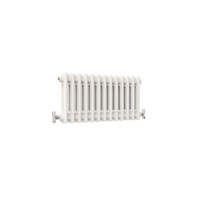 Horizontal Traditional 2 Column Radiator White (H)300mm (W)605mm 1369 ...