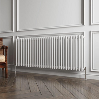 Horizontal Traditional 2 Column Radiator White (H)600mm (W)1460mm 6678 ...