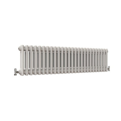 Horizontal White Double Column Radiator (H) 300mm x (W) 1190mm.