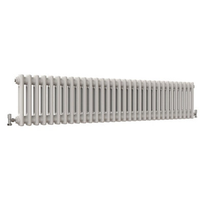 Horizontal White Double Column Radiator (H) 300mm x (W) 1460mm.