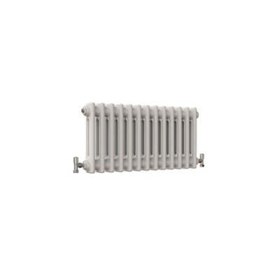 Horizontal White Double Column Radiator (H) 300mm x (W) 605mm.