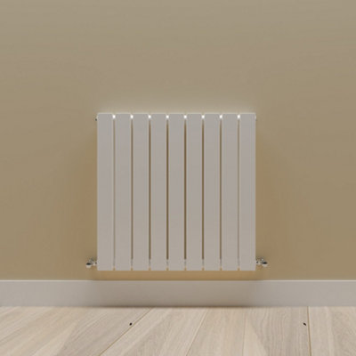 Horizontal White Double Flat Panel Radiator (H) 600 mm x (W) 612 mm.