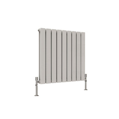 Horizontal White Double Flat Panel Radiator (H) 600 mm x (W) 612 mm.