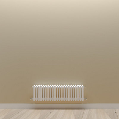 Horizontal White Triple Column Radiator (H) 300mm x (W) 1010mm, 3190 ...