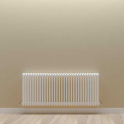 Horizontal White Triple Column Radiator (H) 600mm x (W) 1460mm.