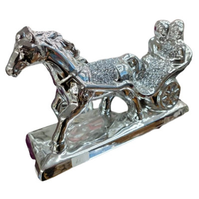 Horse Carriage Shine Couple Crush Diamond Wedding Romany Gypsy | DIY at B&Q