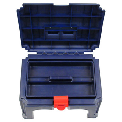HORSE GROOMING LARGE TACK BOX BLUE (EQUESTRIAN STEP UP STORAGE CASE)
