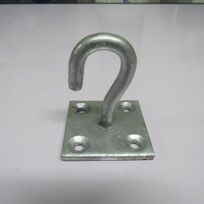 Horse Tie Hook on Plates Galvanised - Pack of 4 (Rope Chain Tether ...