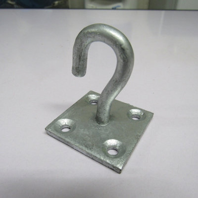Horse Tie Hook on Plates Galvanised - Pack of 4 (Rope Chain Tether ...